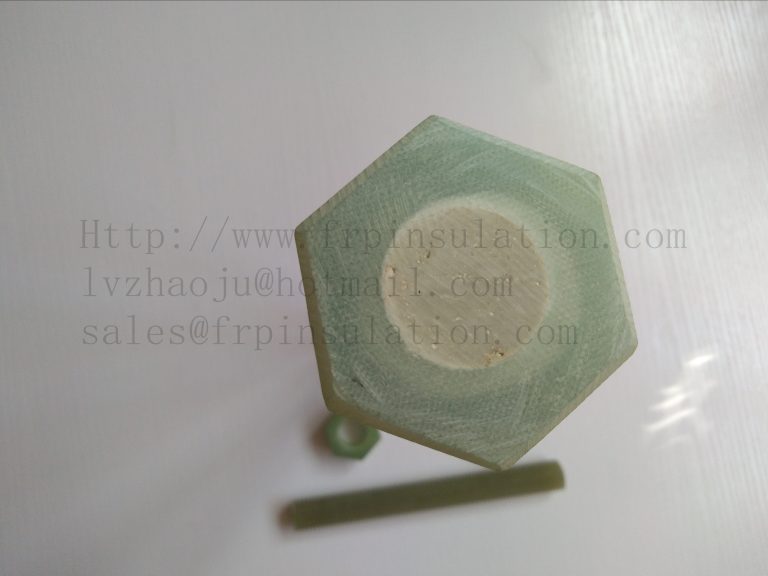 High tensile epoxy resin composite fiberglass / FRP hex nuts frp bolts ...