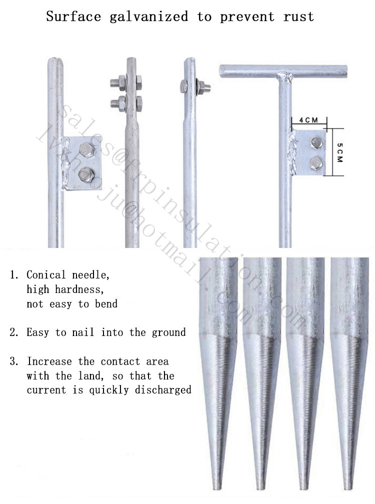 High Voltage Grounding Rods with Earth Clamp | frp insulation material ...