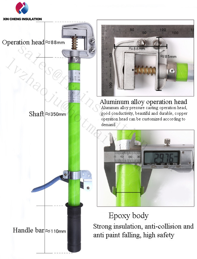 High Voltage Grounding Rods with Earth Clamp | frp insulation material ...