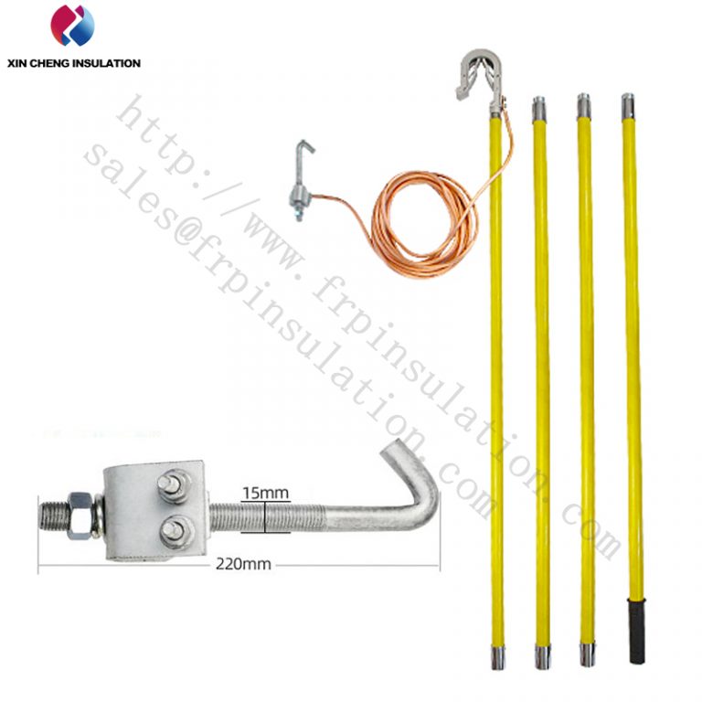 High Voltage Frp Portable Ground Earth Rod Set with Earthing Wire and ...