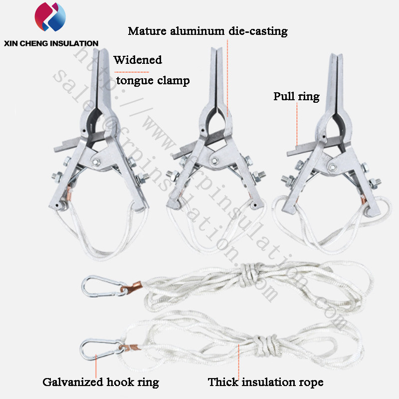 Duck billed (crocodile billed) impact grounding wire (throwing type for ...