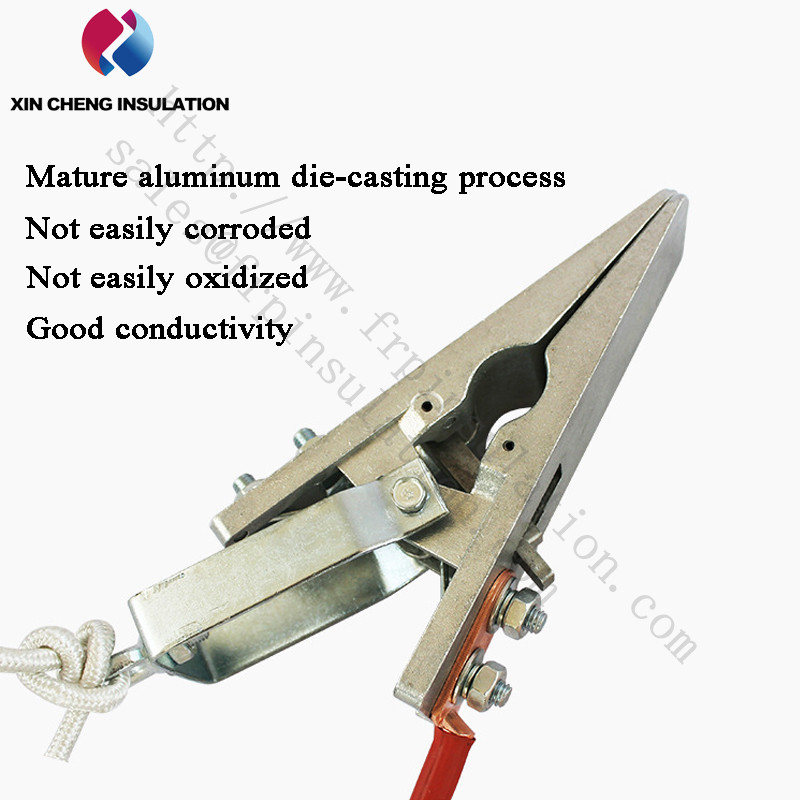 Duck billed (crocodile billed) impact grounding wire (throwing type for ...